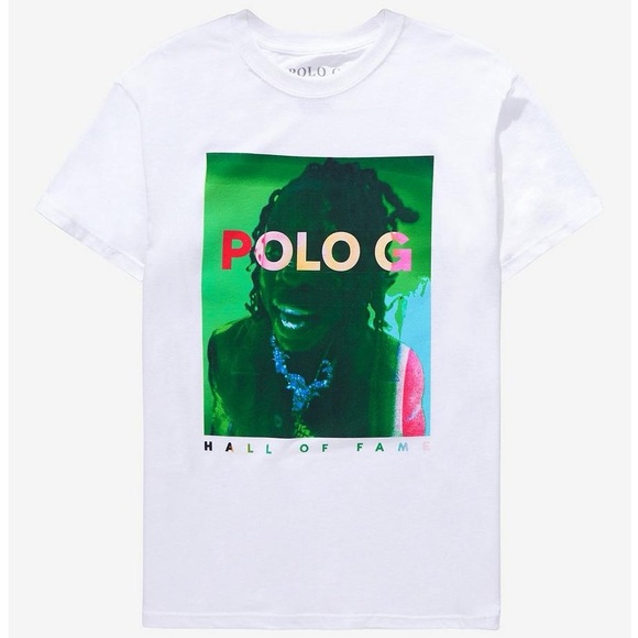 Hot Topic | Shirts | Polo G Hall Of Fame Portrait Rap Tee | Poshmark